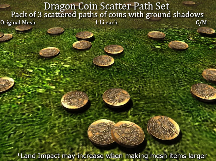 Second Life Marketplace - LOVE SUPERSTORE - DRAGON COIN SCATTER PATH